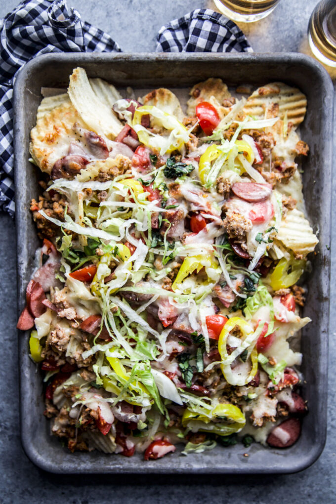 loaded italian chip tray