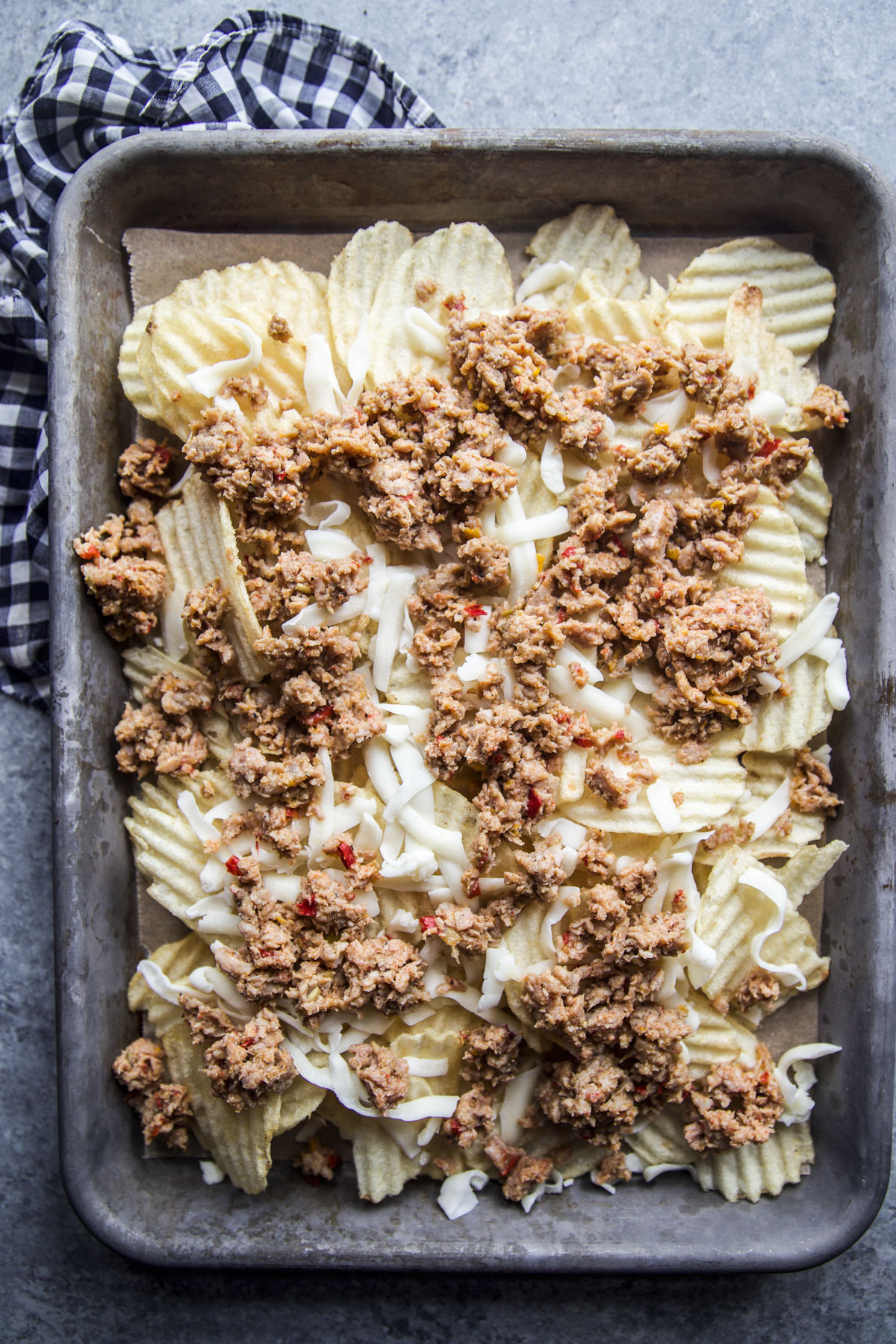 loaded italian chip tray